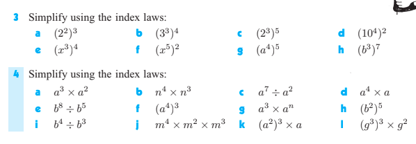 10C2MAT24: Index laws Practice B | MHOL